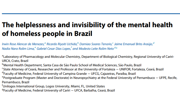 The helplessness and invisibility of the mental health of homeless ...